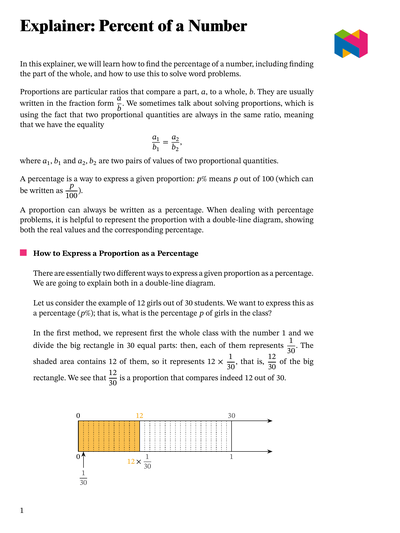 Lesson: Percent of a Number | Nagwa