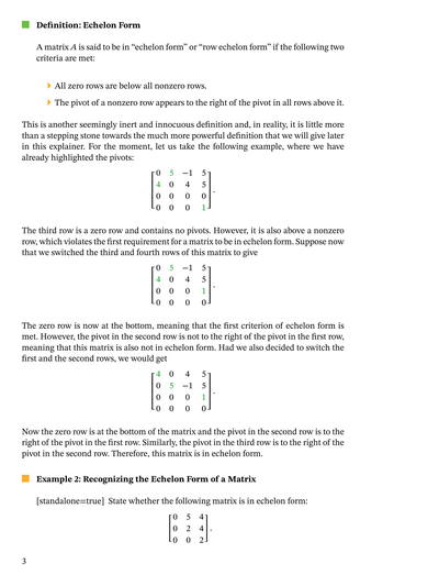 Lesson: Reduced Row Echelon Form | Nagwa