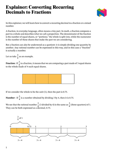 Lesson: Converting Recurring Decimals to Fractions | Nagwa