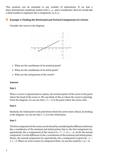 Lesson: Components of a Vector | Nagwa