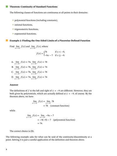 Lesson: Continuity of Functions | Nagwa