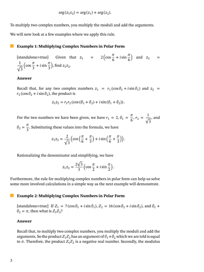 Lesson: Operations on Complex Numbers in Polar Form | Nagwa