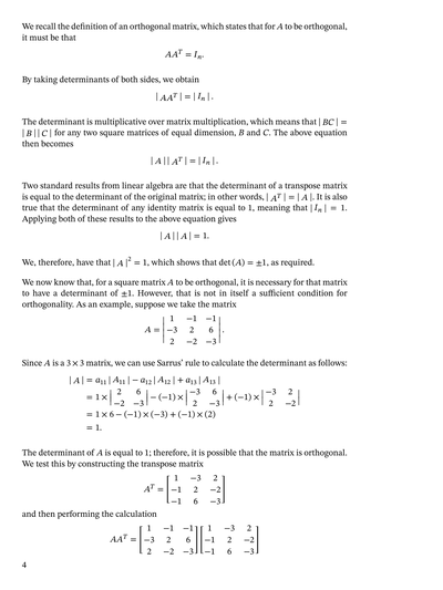 Lesson: Orthogonal Matrices | Nagwa