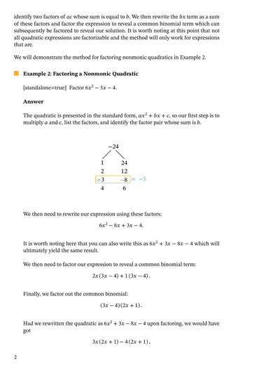 Lesson: Factoring Nonmonic Quadratics | Nagwa
