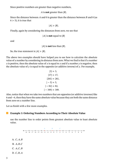 Lesson: Absolute Values of Integers | Nagwa