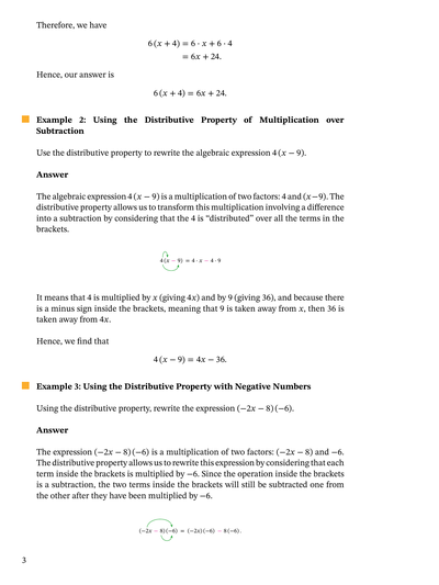 Lesson: Rewriting Expressions Using the Distributive Property | Nagwa