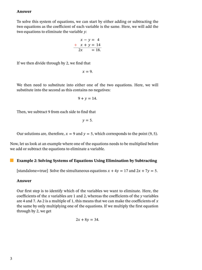 Lesson: Solving Systems of Linear Equations Using Elimination | Nagwa