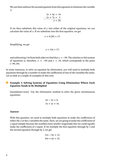 Lesson: Solving Systems of Linear Equations Using Elimination | Nagwa