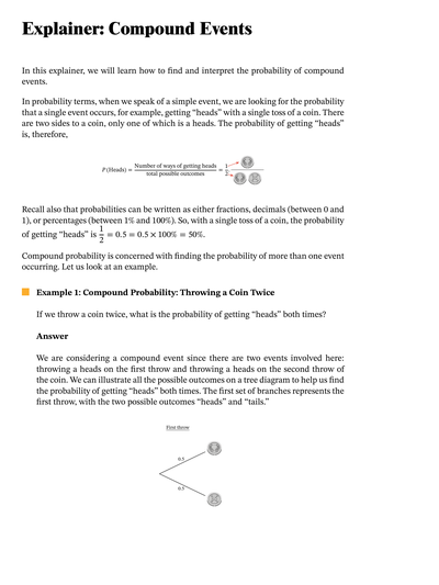 Lesson: Compound Events | Nagwa