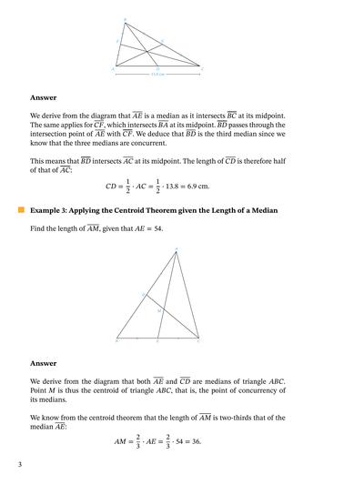 Lesson: Medians of Triangles | Nagwa