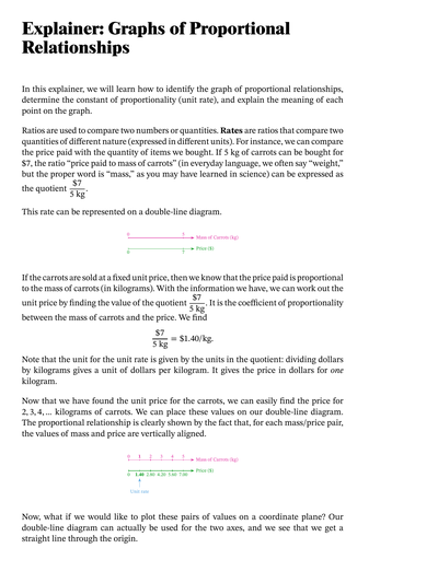Lesson: Tables and Graphs of Proportional Relationships | Nagwa