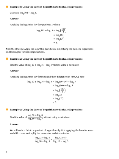 Lesson: Laws of Logarithms | Nagwa