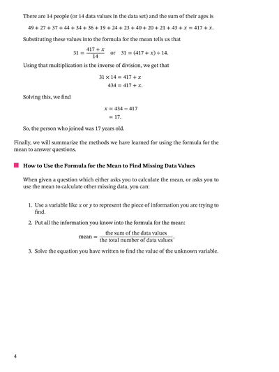 Lesson: The Mean of a Data Set | Nagwa