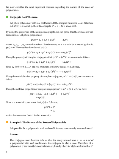 Lesson: Real and Complex Roots of Polynomials | Nagwa