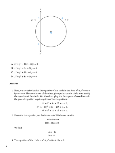 Lesson: Equation of a Circle Passing through Three Noncollinear Points | Nagwa