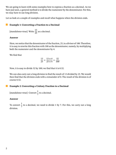 Lesson: Converting Fractions to Recurring Decimals | Nagwa