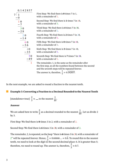 Lesson: Converting Fractions to Recurring Decimals | Nagwa