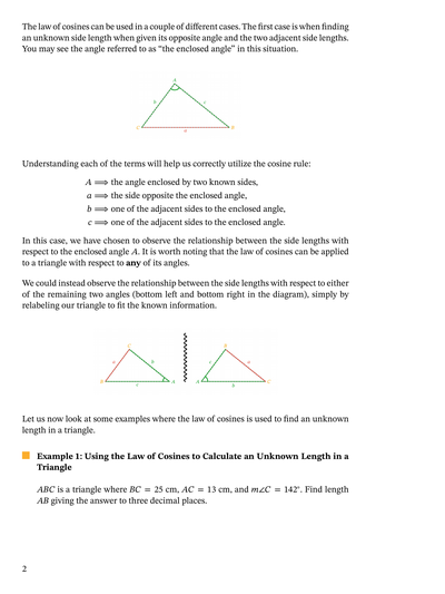 Lesson: Law of Cosines | Nagwa