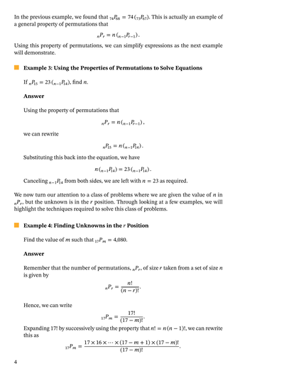 Lesson: Properties of Permutations | Nagwa