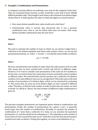 Lesson: Counting Using Combinations | Nagwa