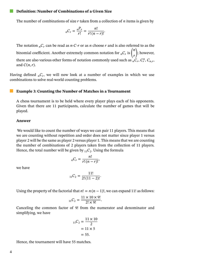 Lesson: Counting Using Combinations | Nagwa
