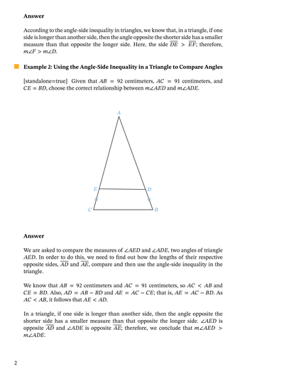 Lesson: Inequality in One Triangle: Angle–Side | Nagwa
