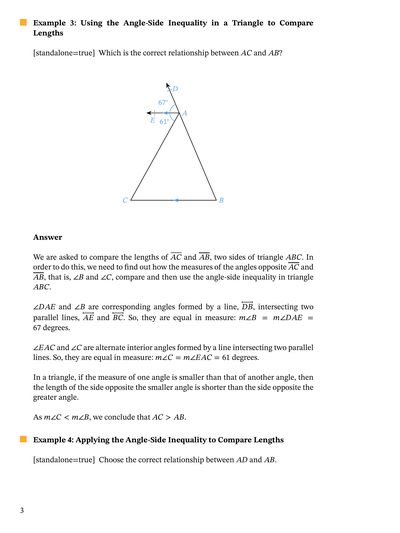 Lesson: Inequality in One Triangle: Angle–Side | Nagwa