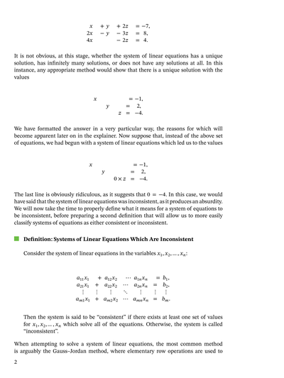 Lesson: Solution Cases of System of Linear Equations | Nagwa