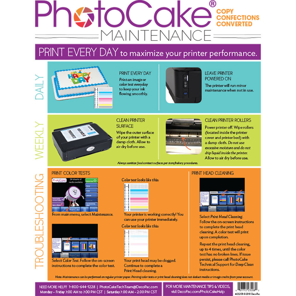 PhotoCake® Conversion Printer Cleaning Instructions | DecoPac