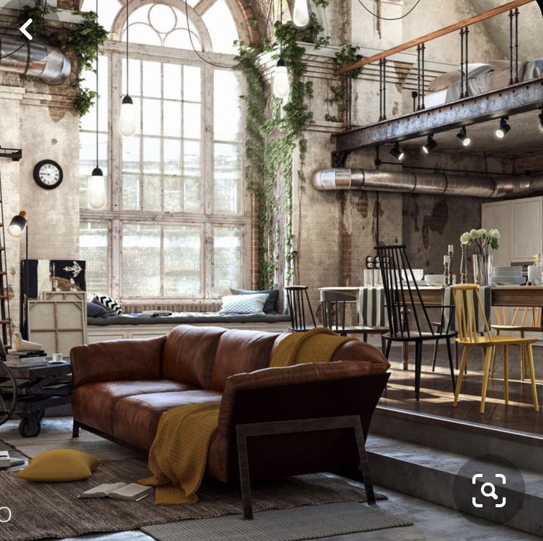 Bright High Ceiling Industrial Home Design | Decorilla