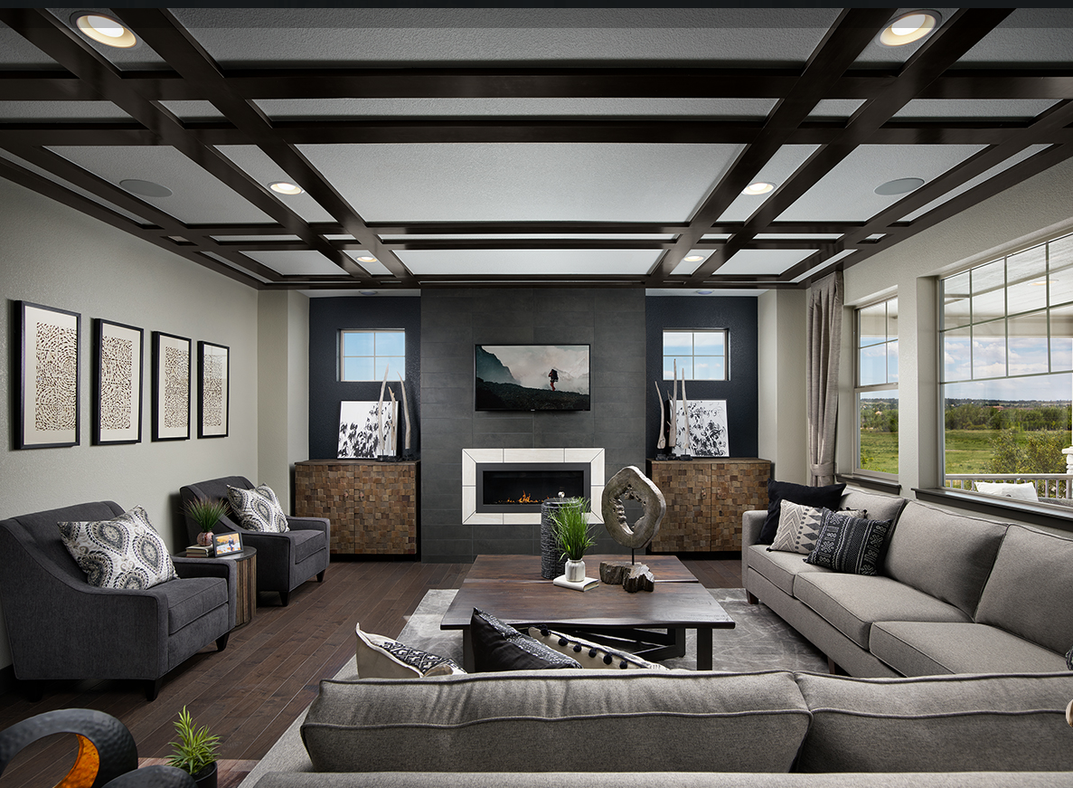 High Ceiling Modern Living Room Interior Design | Decorilla