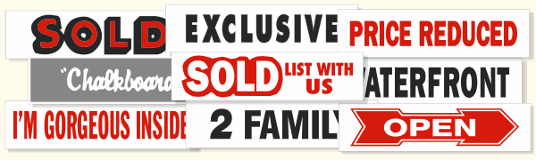 Real Estate Agent Name Riders | Realtor Name & Message Riders