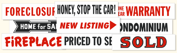 Real Estate Agent Name Riders | Realtor Name & Message Riders