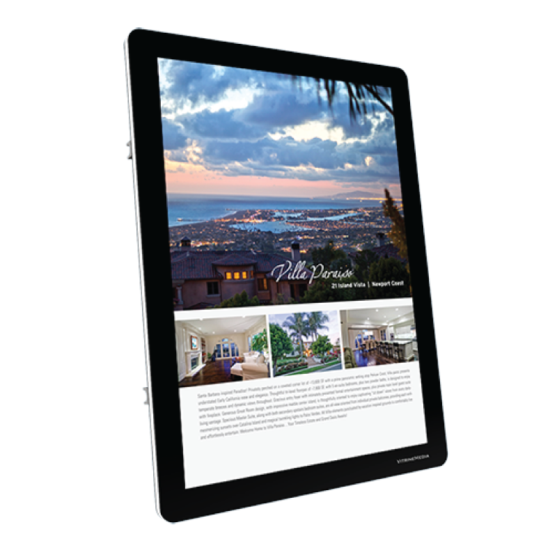 Bold Clip Vertical Backlit Real Estate Window Sign 11"x17 | Dee Sign®