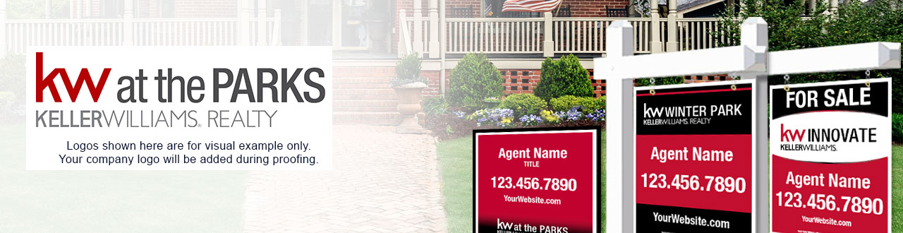 Keller Williams (KW) Signs - Open House Signs - Name Riders - Feather ...