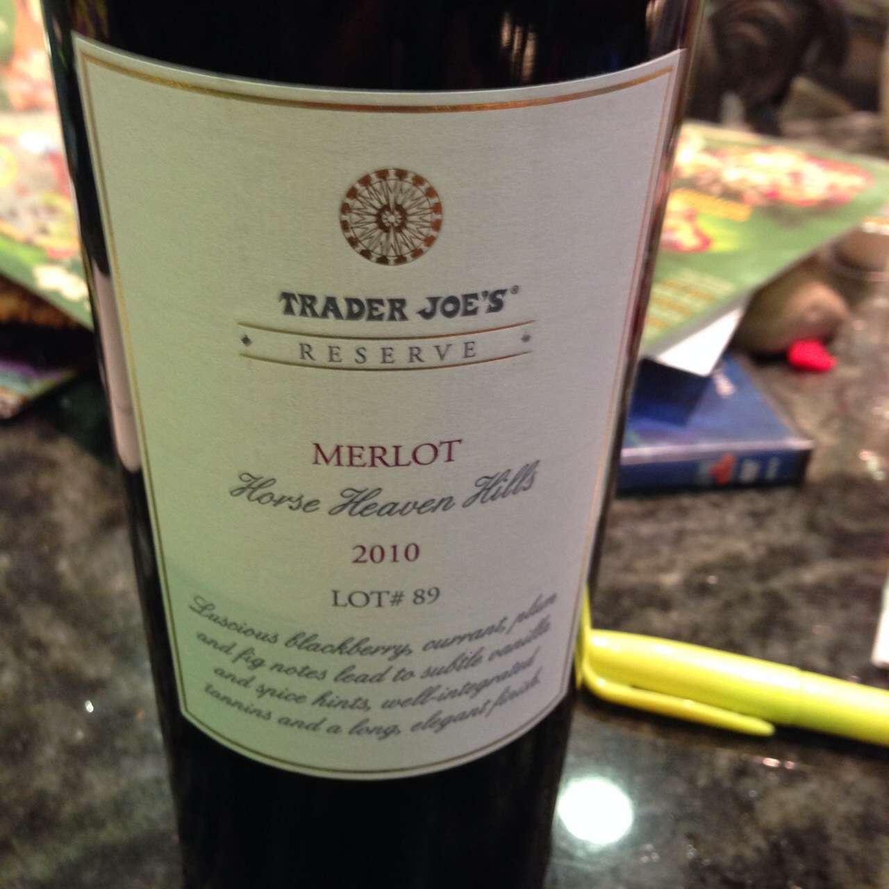 Trader Joe's Reserve Lot #89 Horse Heaven Hills Merlot