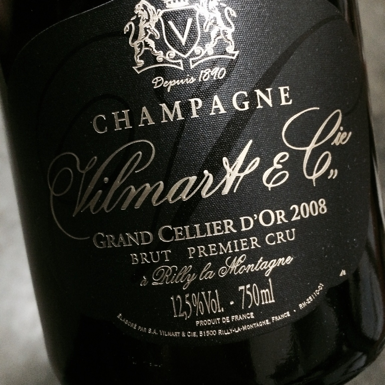Vilmart & Cie Grand Cellier d'Or 1er Cru Brut Champagne Pinot Noir ...