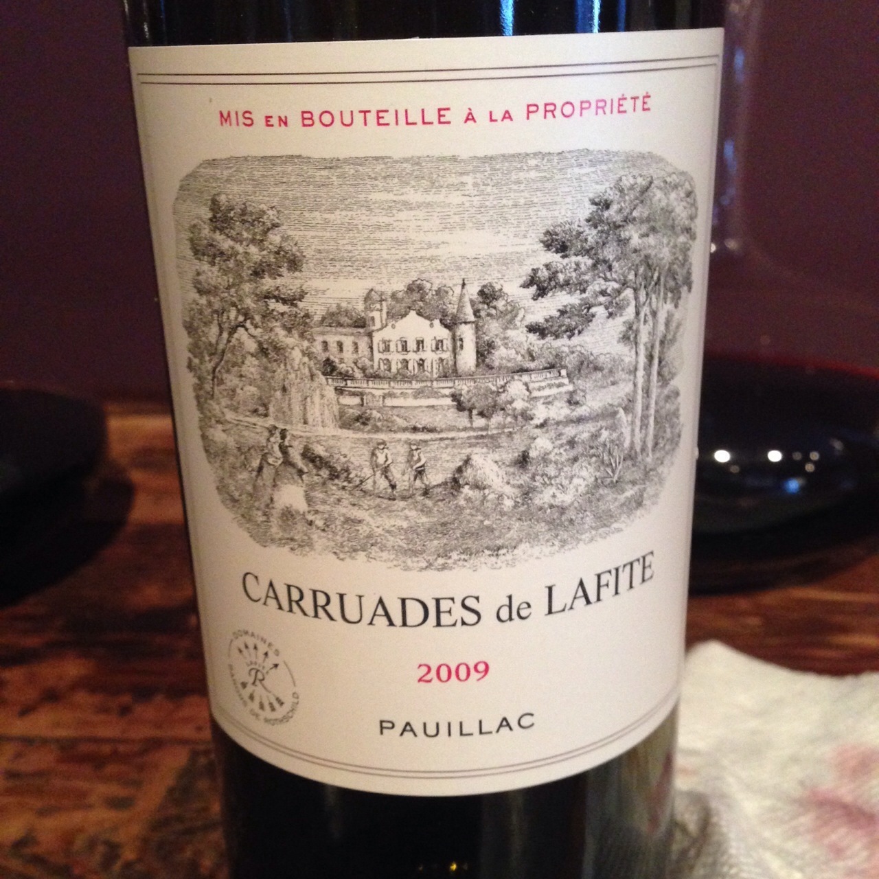 2009 Château Lafite Rothschild Carruades de Lafite Pauillac Red ...
