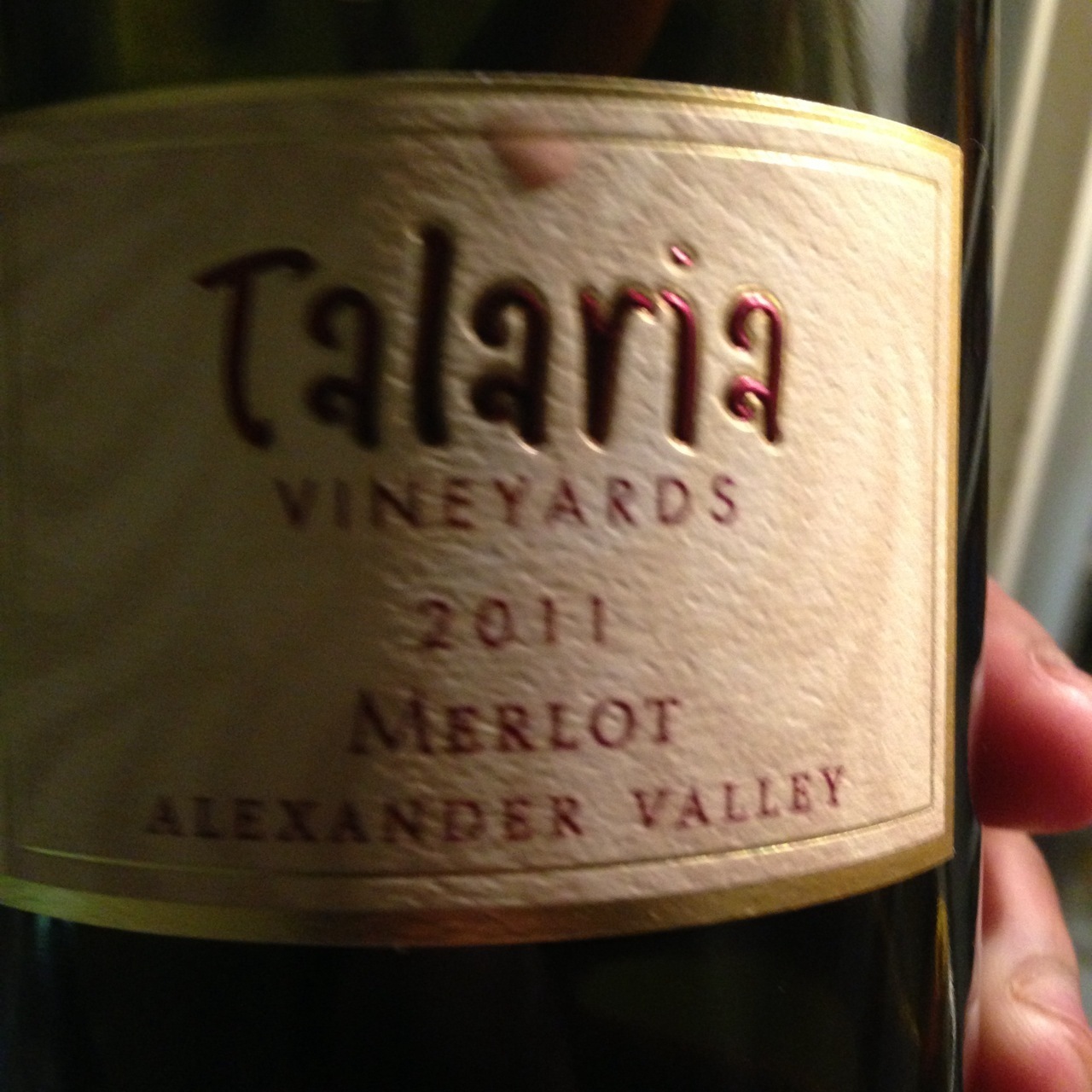 Talaria Vineyards Alexander Valley Merlot