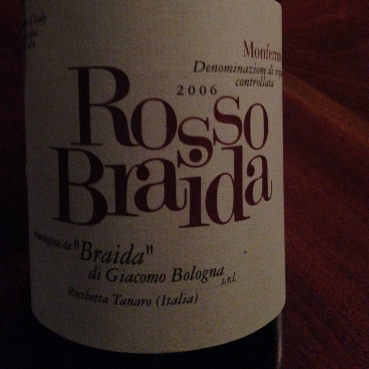Braida Rosso Braida Red Blend