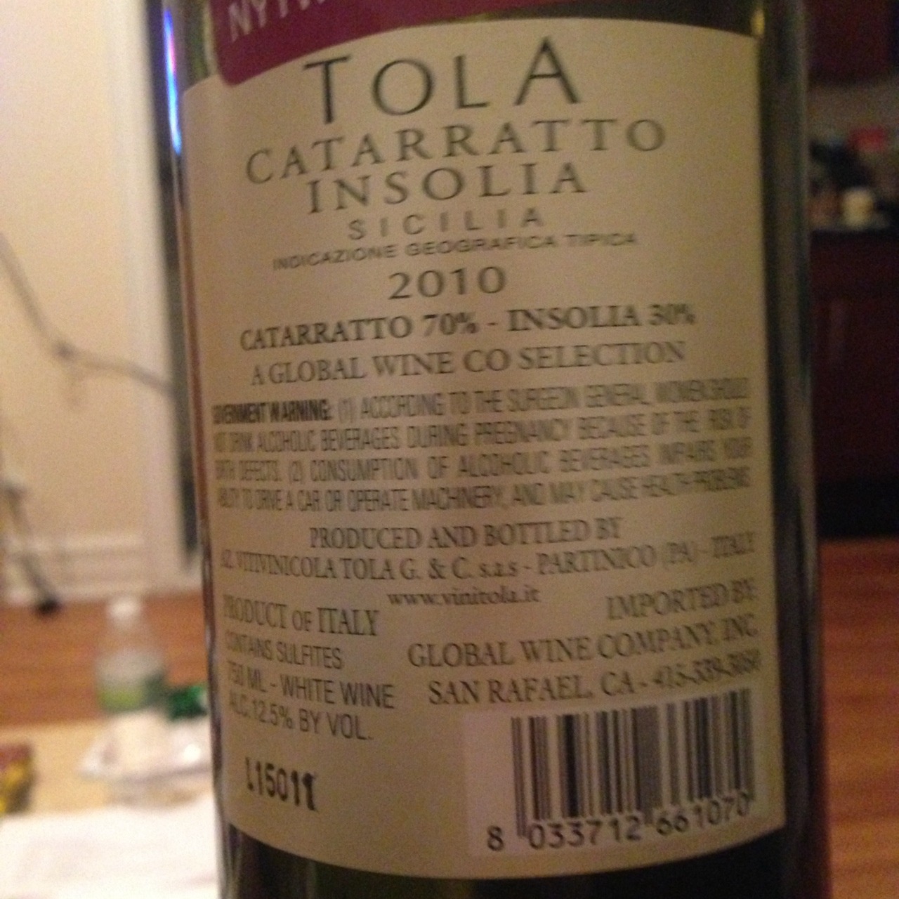 Tola Terre Siciliane Catarratto Insolia