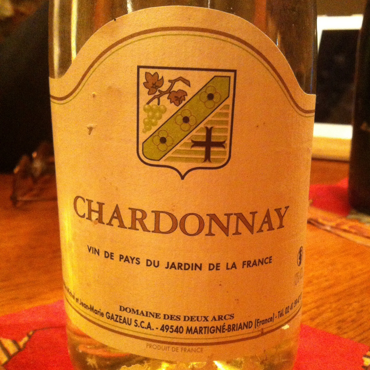 Domaine des Deux Arcs Vin de Pays du Jardin Chardonnay