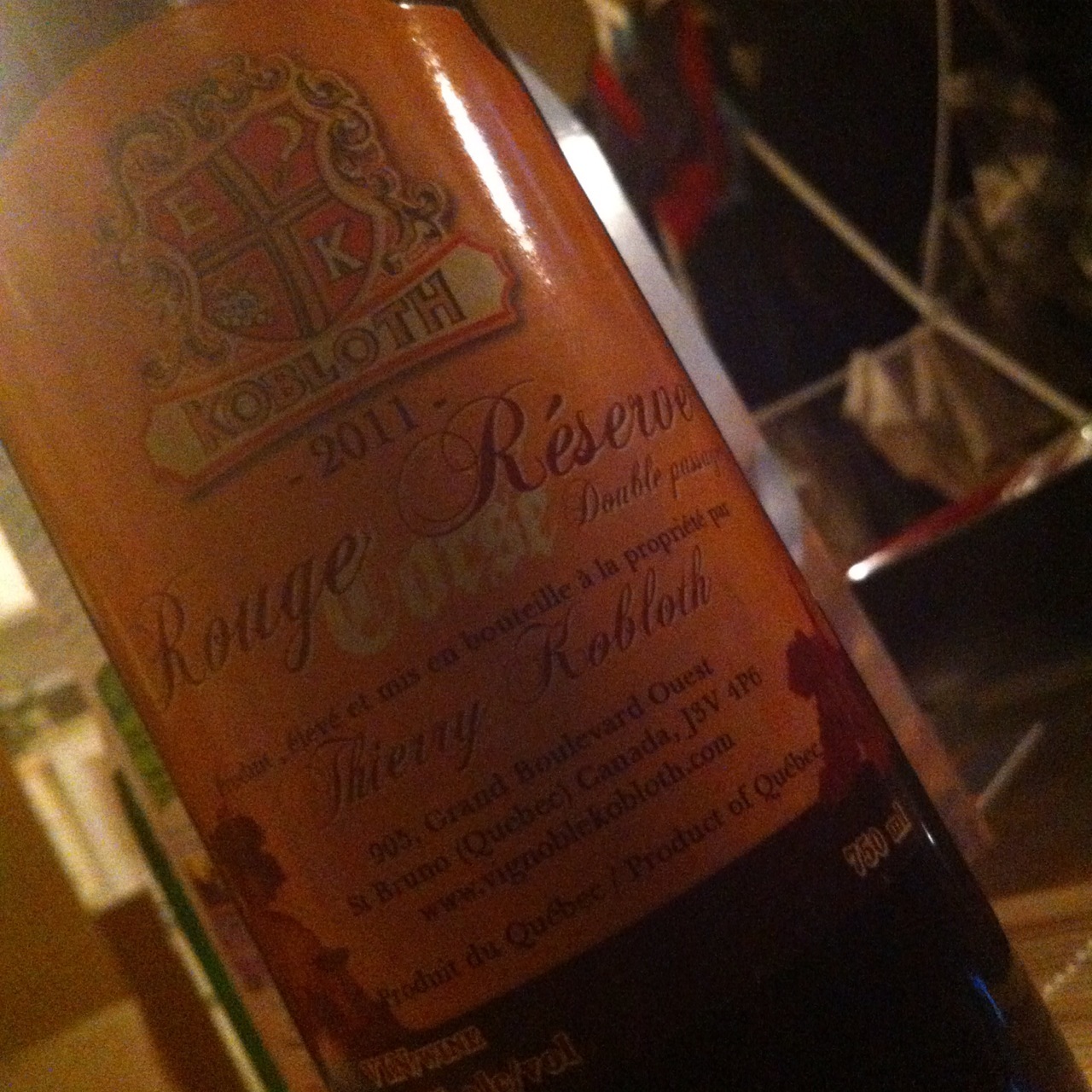 Vignoble Kobloth Rouge Réserve Corsé Cuvée Marechal Foch Baco Black Blend