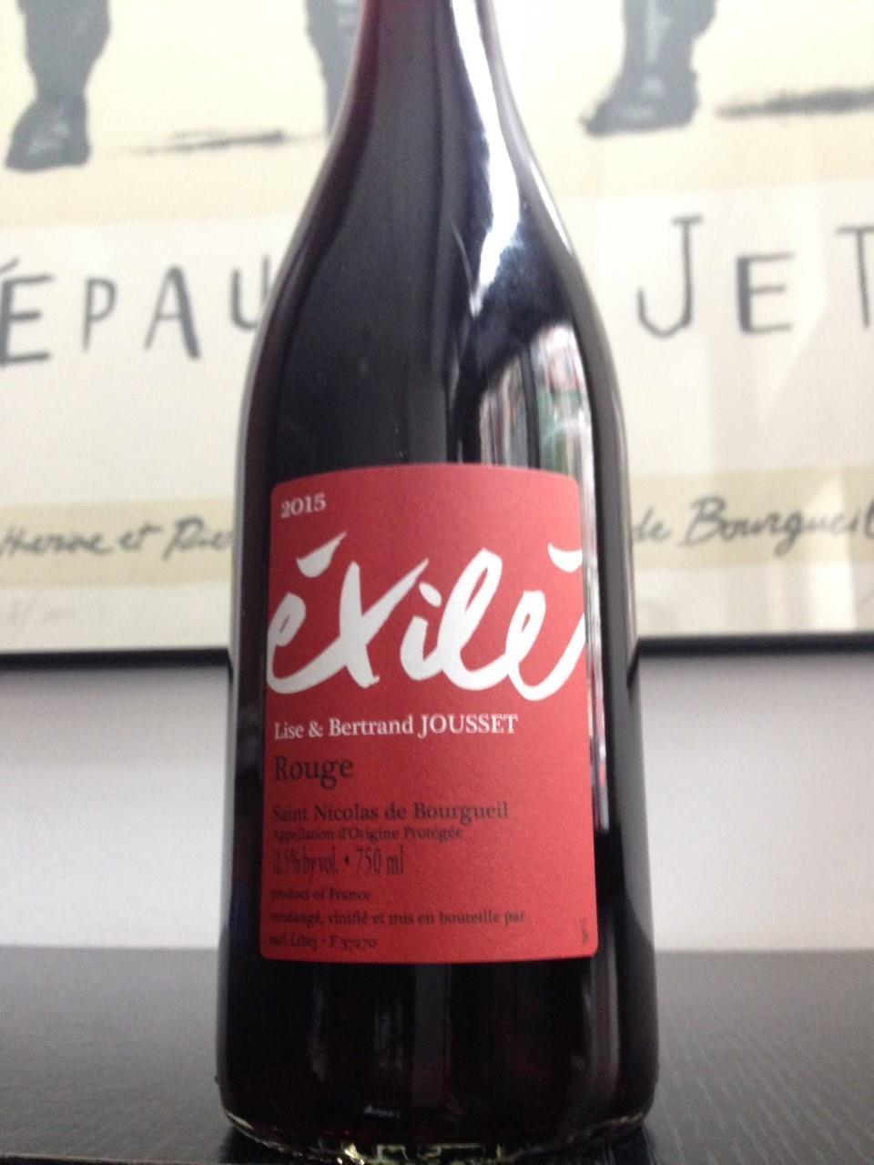 Domaine Lise & Bertrand Jousset Exilé Saint Nicolas de Bourgueil ...