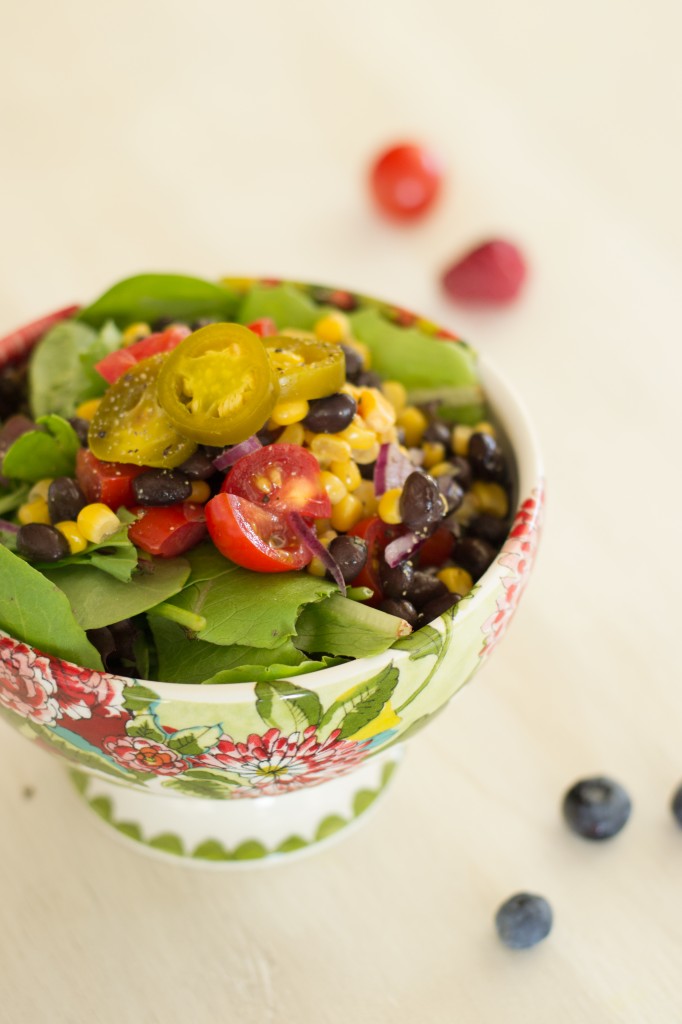 Tex-Mex-Salad-with-Creamy-cilantro-Lime-Yogurt-Dressing - Denise Austin