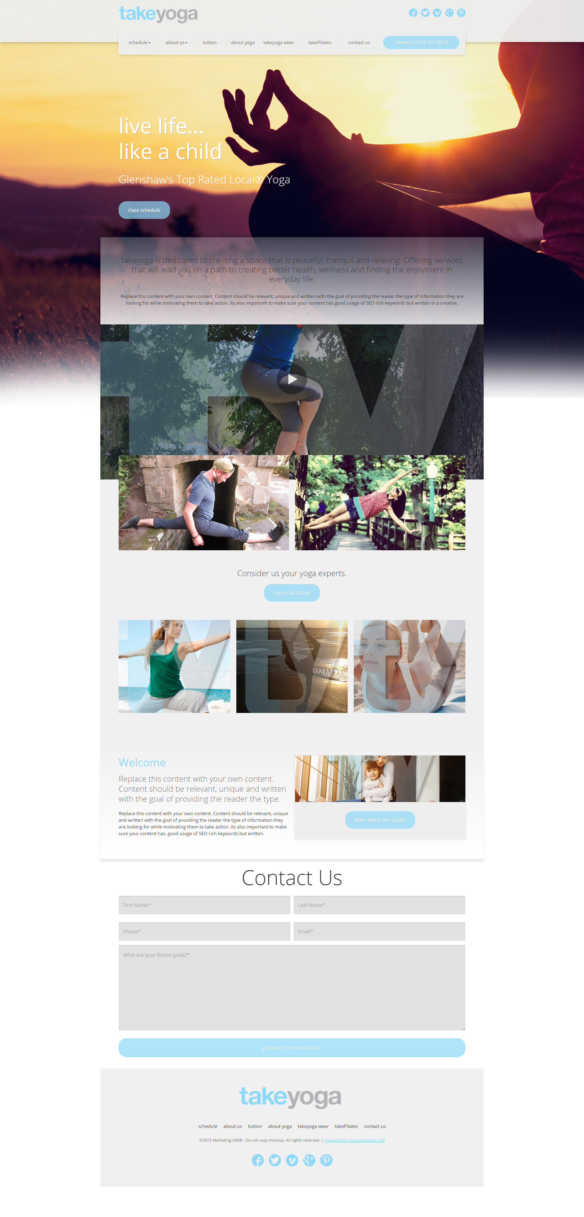 10 Best Yoga Studio Website Design Templates for 2019 - Marketing 360® Blog