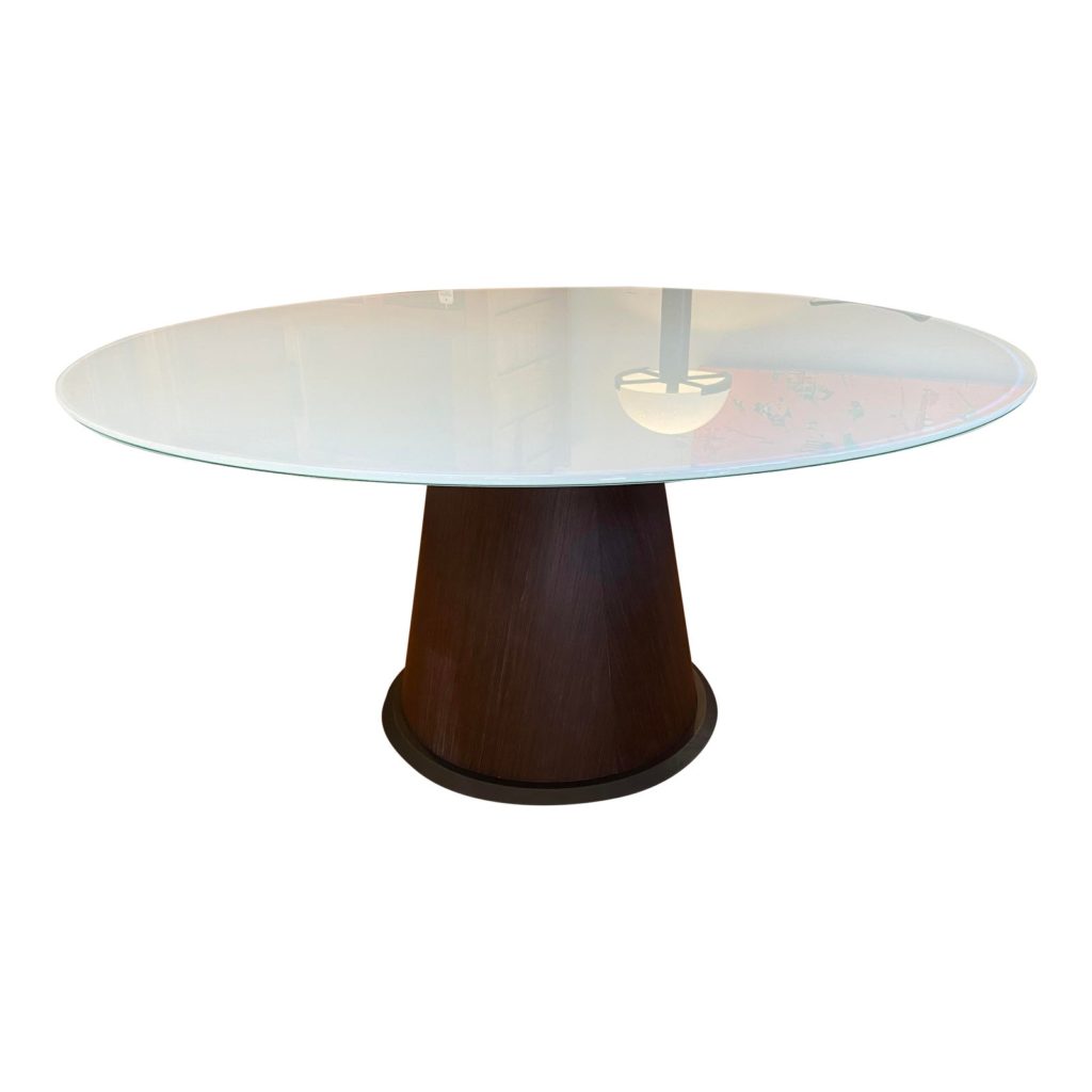 Domitalia Palio 152 Wenge + White Glass Round Table. Original Price ...