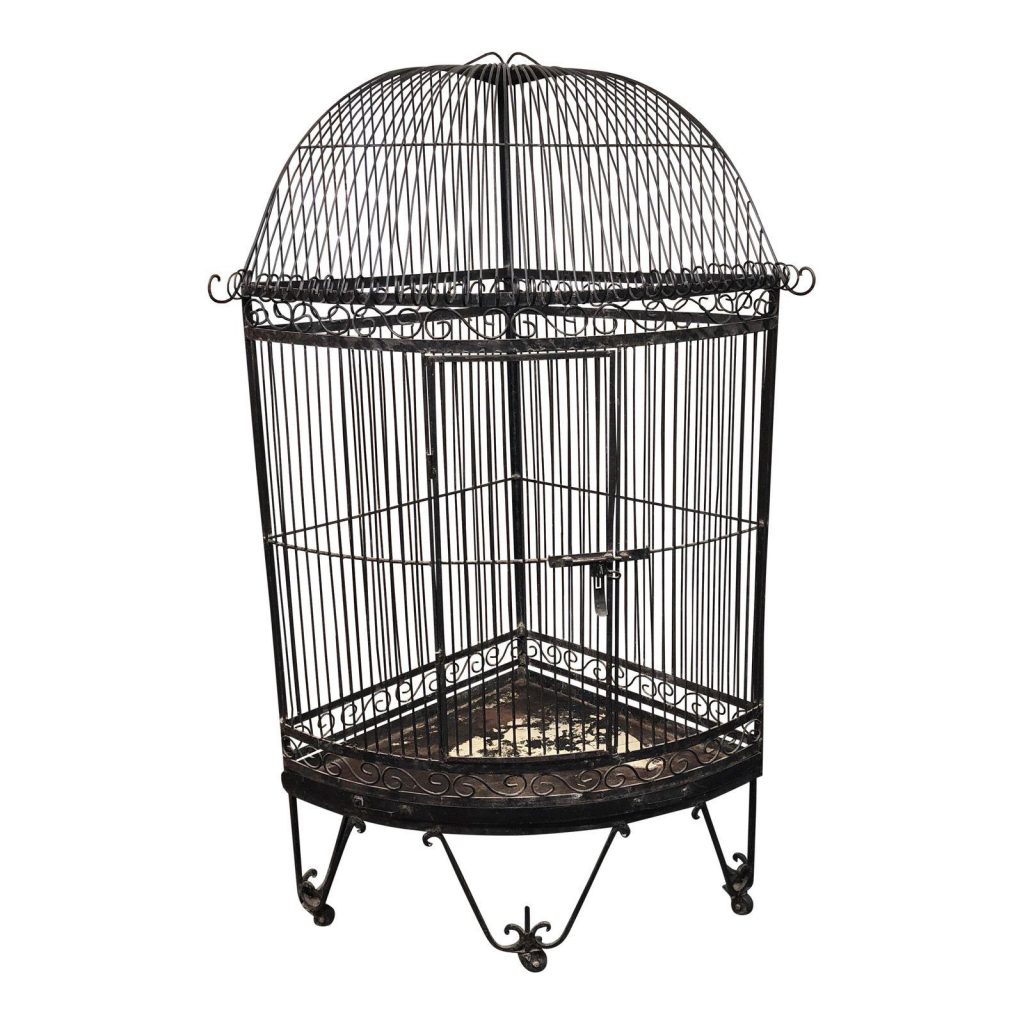 Grand Iron Corner Bird Cage - Design Plus Gallery