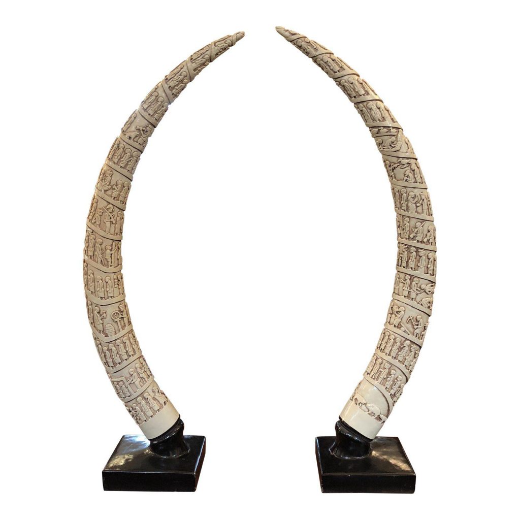 Replica Elephant Tusks - a Pair - Design Plus Gallery