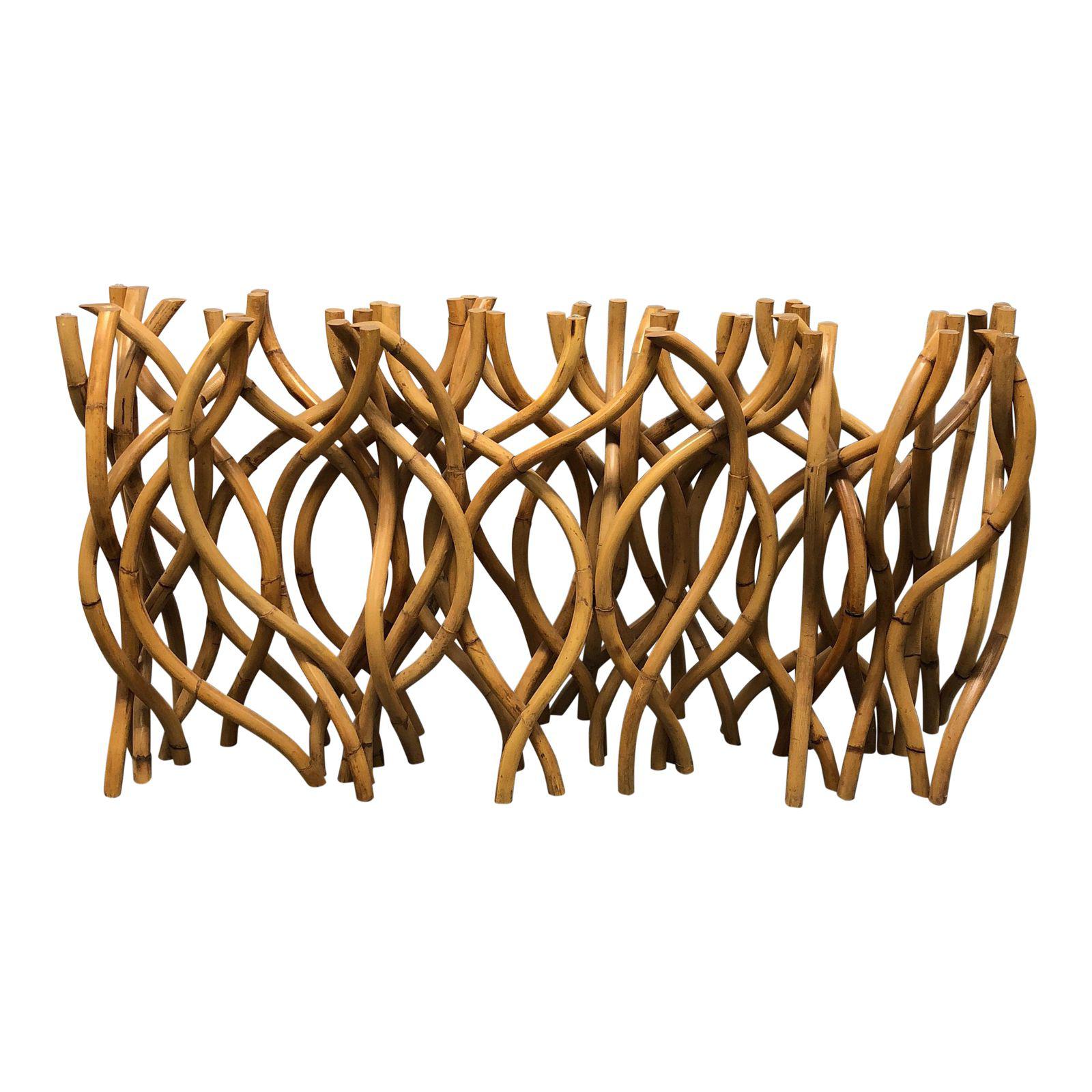 palecek-rattan-bundle-console-table-base-5540 - Design Plus Gallery